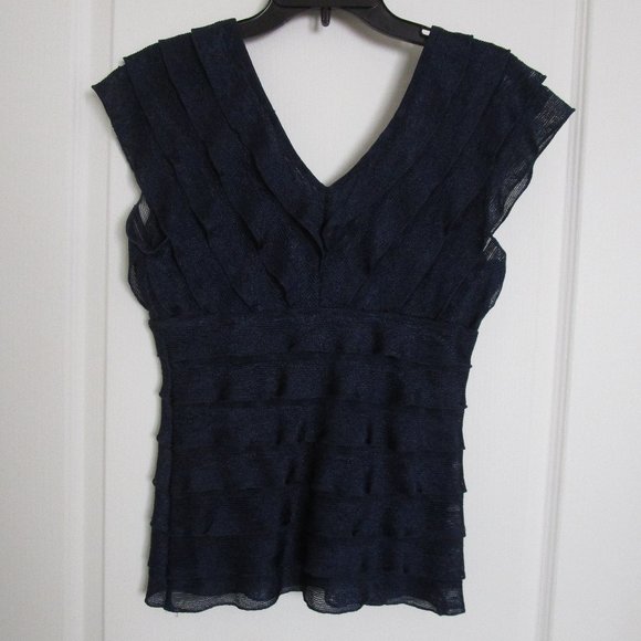 Max Studio | Tops | Sleeveless Vneck Layered Ruffle Blouse | Poshmark